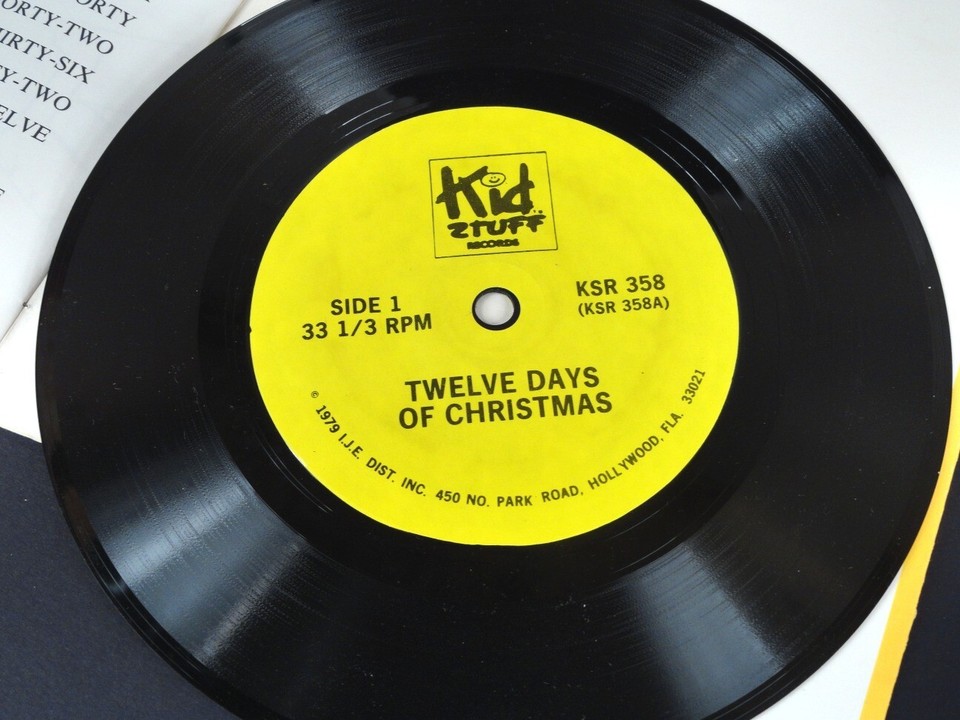 THE STORY OF 12 DAYS OF CHRISTMAS KSR 358 Kid Stuff Read Along Book ...