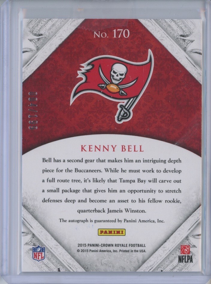 Kenny Bell 2015 Panini Crown Royale #170 Rookie RC /199 Silver Auto ...