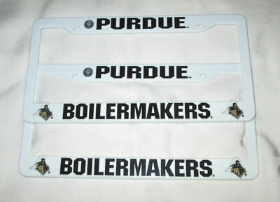 TWO (2) PURDUE BOILERMAKERS EMBOSSED LICENSE PLATE FRAMES #04a - NEW | eBay