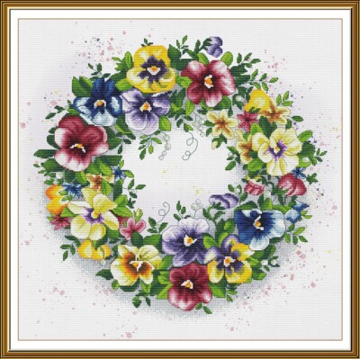 Creative Needlepoint Сross Stitch Embroidery Kit "Spring wreath" DIY ...