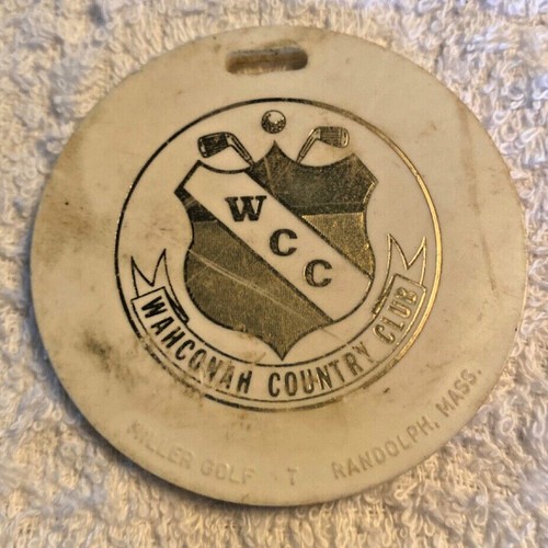 VINTAGE 1960s WAHCONAH Country Club.BAG TAG....Small Size... TOM TOSKI ...