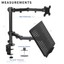 VIVO Laptop & Monitor Desk Mount Stand Black Adjustable fits 1 Screen ...