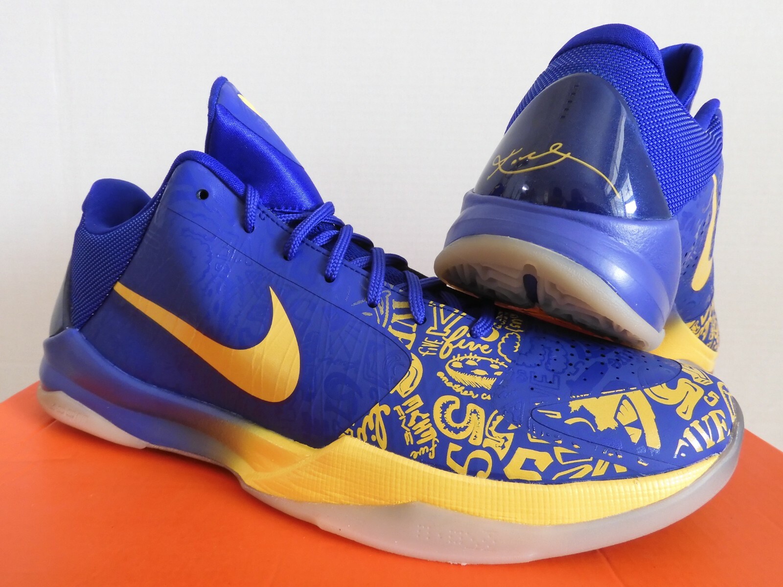 NIKE ZOOM KOBE V 5 "5 RINGS" MIDWEST GOLD-CONCORD SZ 14 [386429-702] | eBay