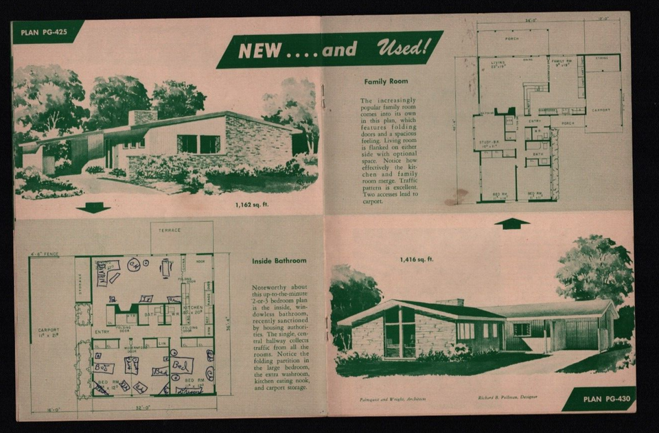 MCM Home Builder Brochure Floor Plans Ideas ADS Belle Isle OKC 1954 ...