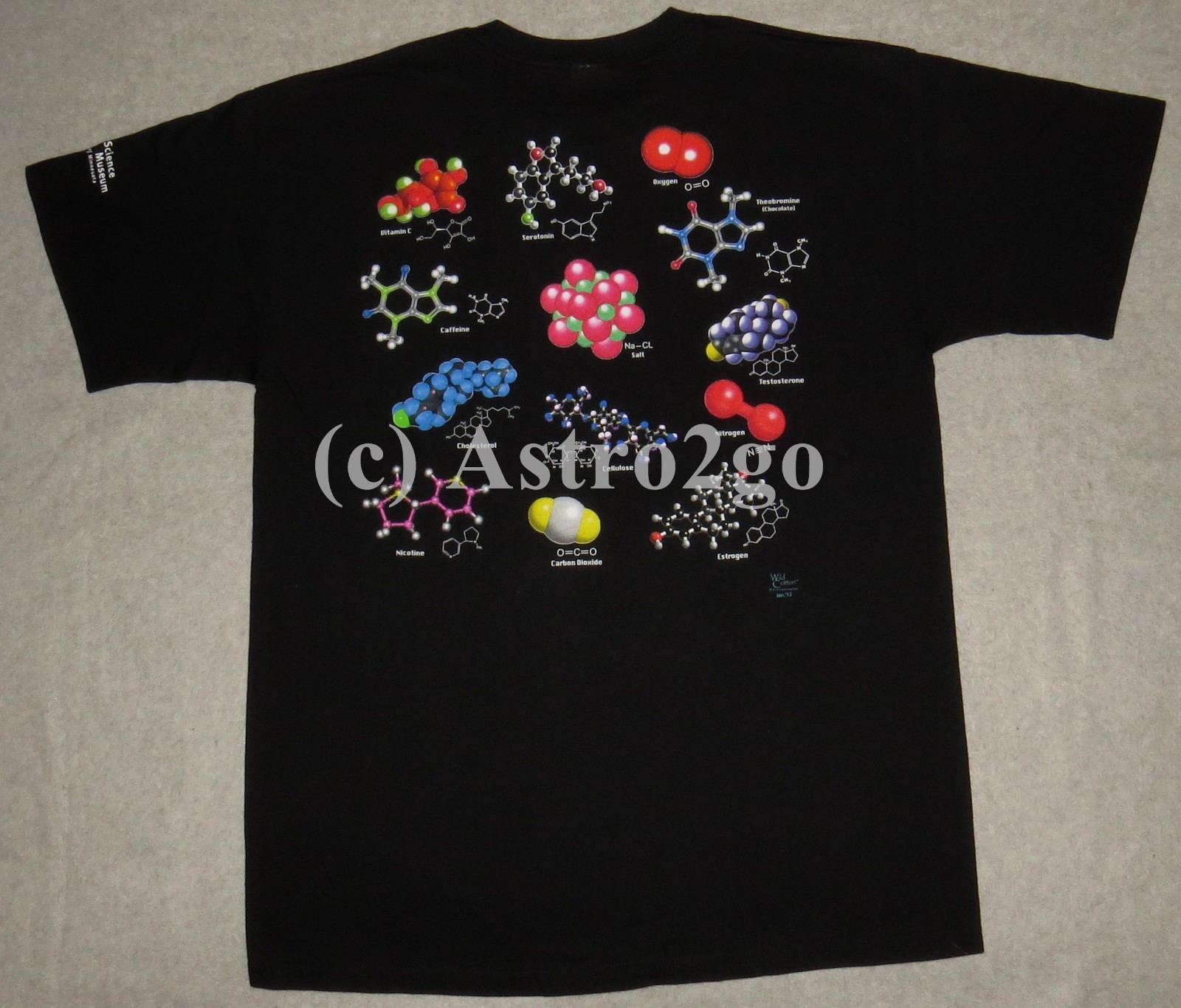 MOLECULES-Chemistry Biology Life Science DNA H2O CO2 Caffeine 2sided ...