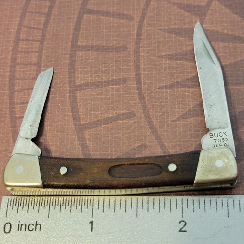 BUCK PONY 705 Knife Made In USA 1987 2 Blade Folder WOOD Handles | eBay