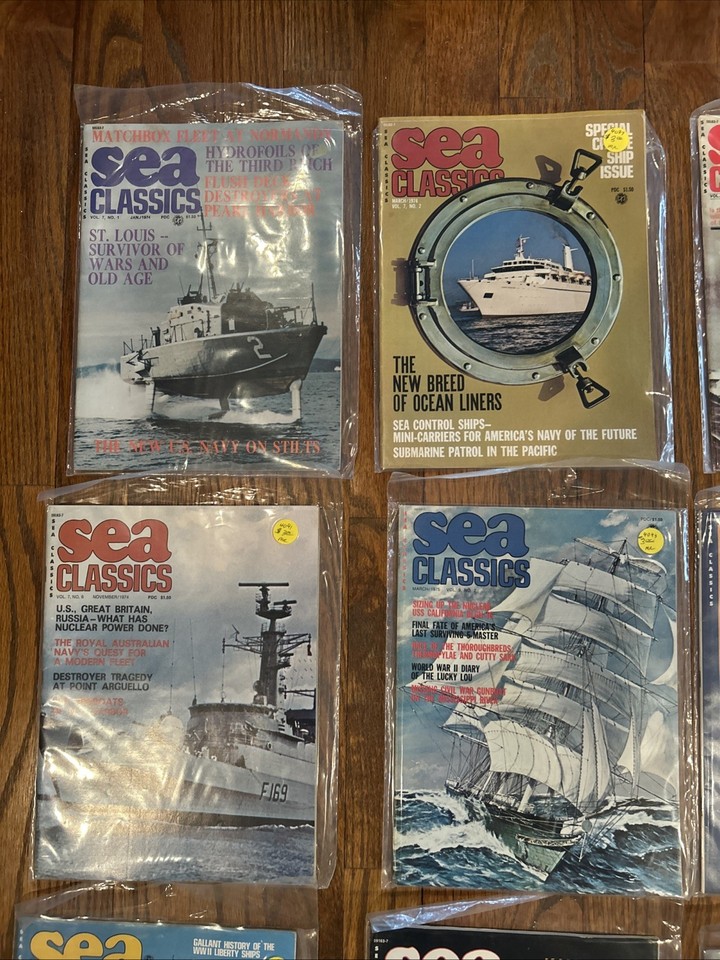 Lot of 12 Sea Classics Magazines 1974-1976 | eBay