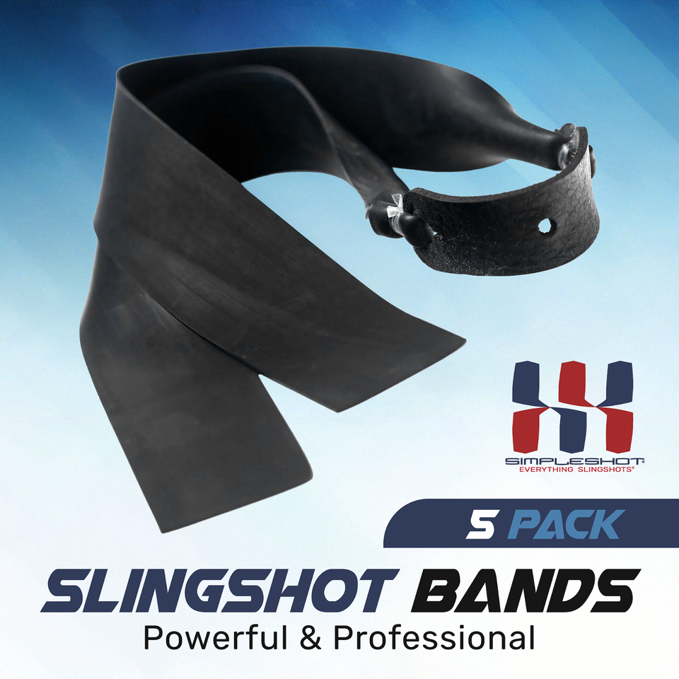 (5-pack) SimpleShot SLINGSHOT BANDS Professional Performance Latex Flat ...
