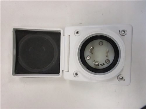MARINCO OFF WHITE POWER INLET 30A 125V MARINE BOAT | eBay