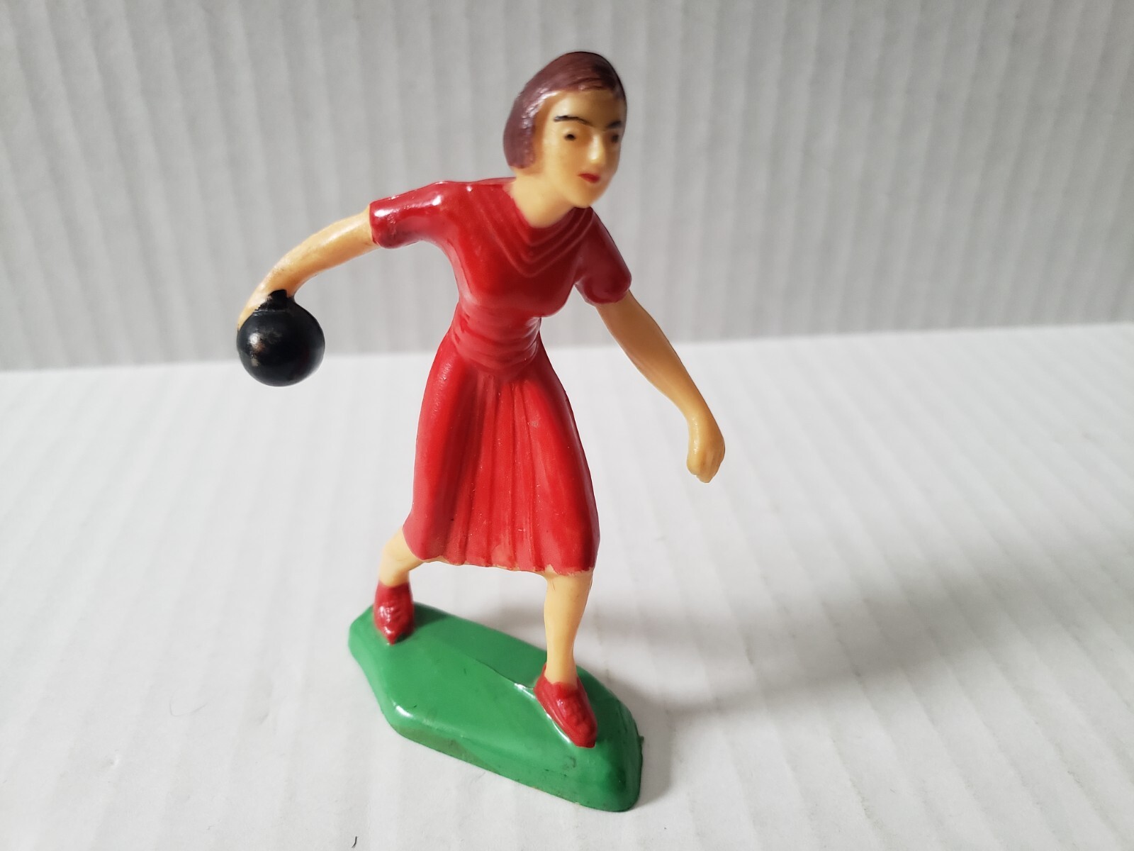 Vintage Women Red Dress Bowler Bowling Plastic Cake Topper | eBay
