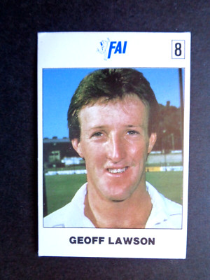 1989-90 FAI AUSTRALIAN CRICKET TEAM *GEOFF LAWSON* PROMO CARD #8 HTF ...