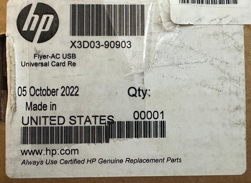 X3D03-90903 HP Flyer-AC USB Universal Card Reader LaserJet | eBay