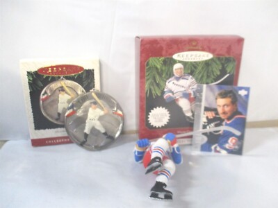 Hallmark 1995, 1997 Baseball Heroes and Wayne Gretzky Ornament Bundle ...