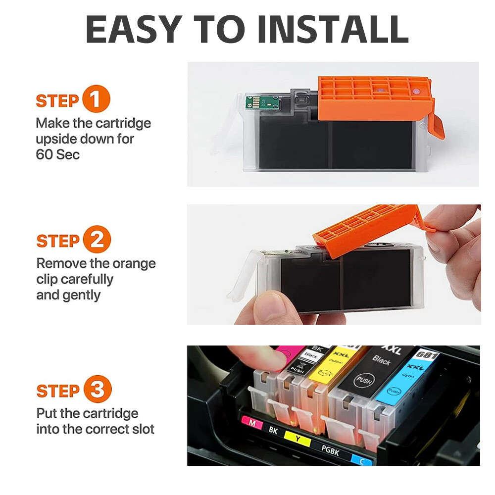 5x 680XXL For Canon TS6360 Ink 681XXL PIXMA TR7560 TR8560 TS6300 TS6160 ...