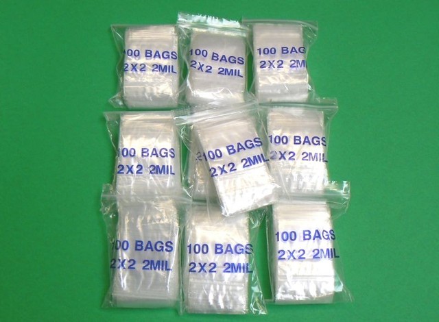 1000 Ziplock Bags 2mil Zip Seal Reclosable 2x2 Clear Poly Square ...