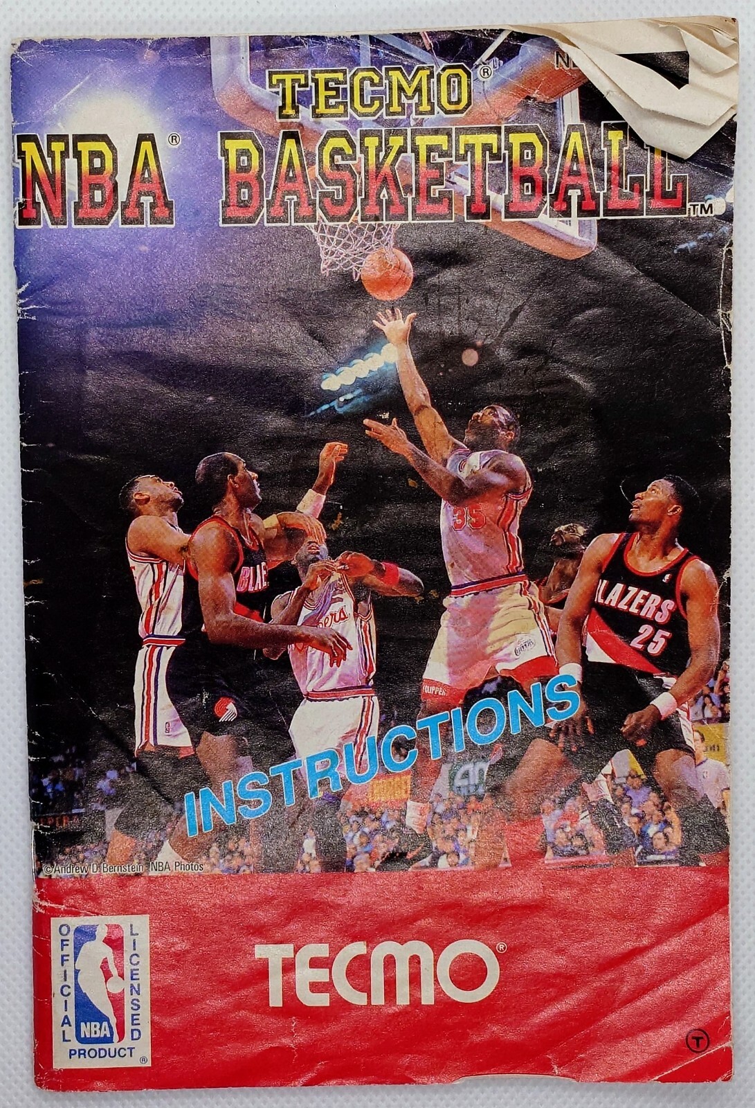 🔥 Nintendo NES Tecmo NBA Basketball w/ Manual - Tested, Working ...