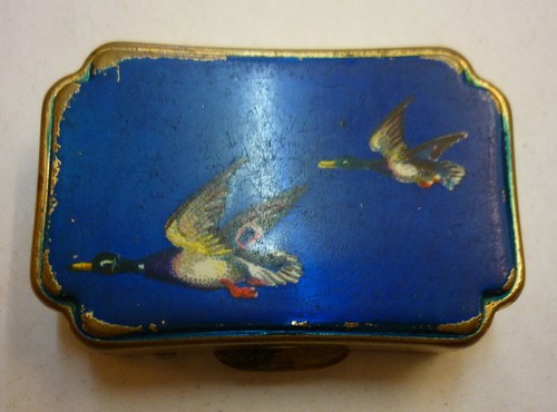 GENUINE VINTAGE STRATTON OF LONDON ENAMEL TRINKET PILL BOX DUCKS ...