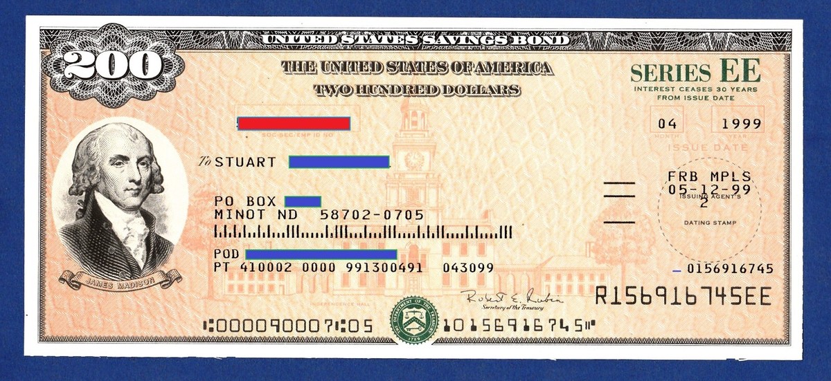 Series Ee Savings Bonds Back