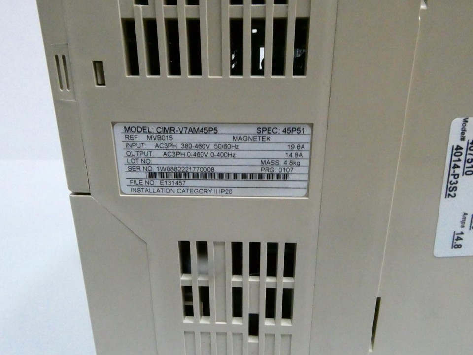 Yaskawa CIMR-V7AM45P5 Impulse P3 Ac Vfd Drive 380-460v-ac 0-400hz 0 ...