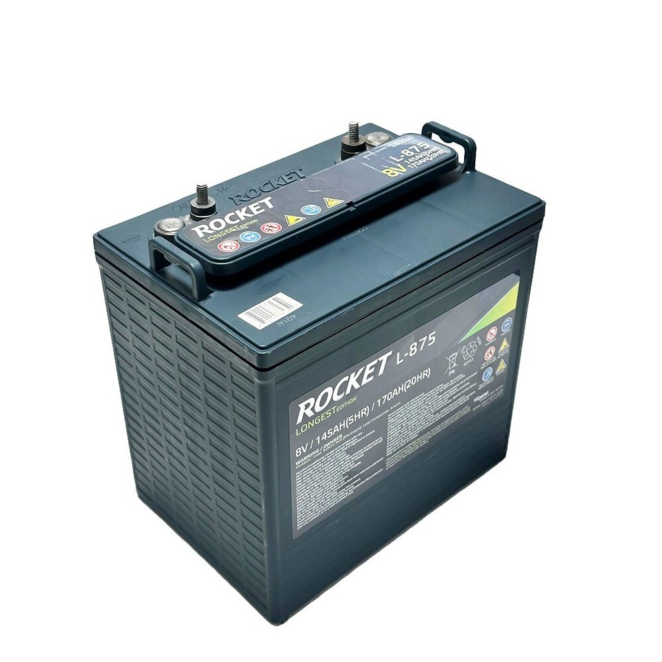 Rocket L-875 170Ah 8V Golf Cart Battery - Replaces Trojan T-875 (Set of ...