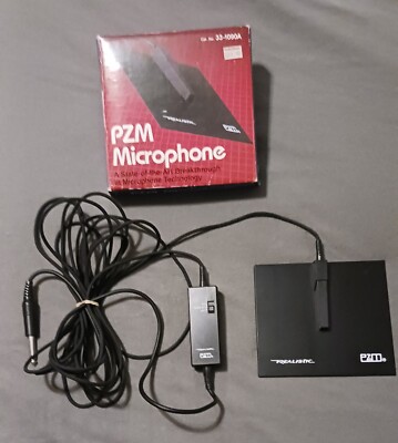 Realistic PZM 33-1090A Microphone W Original Box | eBay