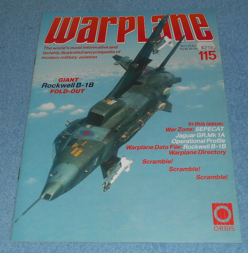 Warplane Magazine #115 Rockwell B-1B Lancer Fold-Out Poster & Cutaway ...