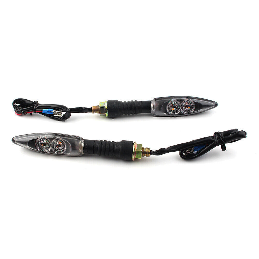 2x 8mm Mini 12V Motor LED Turn Signals Indicators Blinker Lights for ...