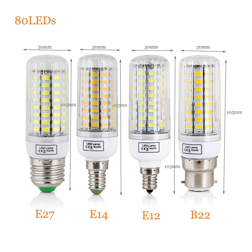 E27 E14 E12 B22 LED Corn Bulb 5730SMD Light Corn Lamp Incandescent 20W ...