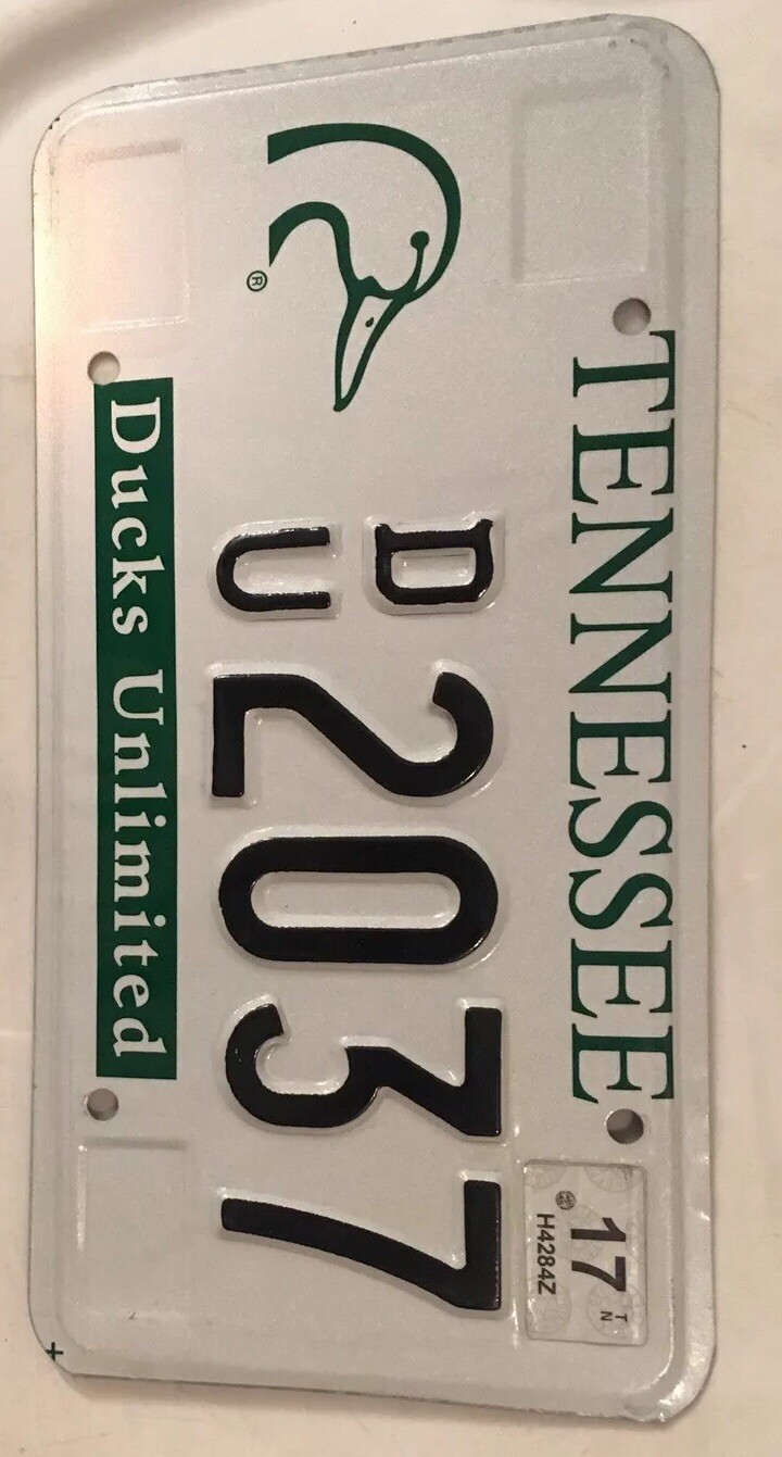 DUCKS UNLIMITED Mallard Duck license plate Hunt Hunter Waterfowl bird D ...