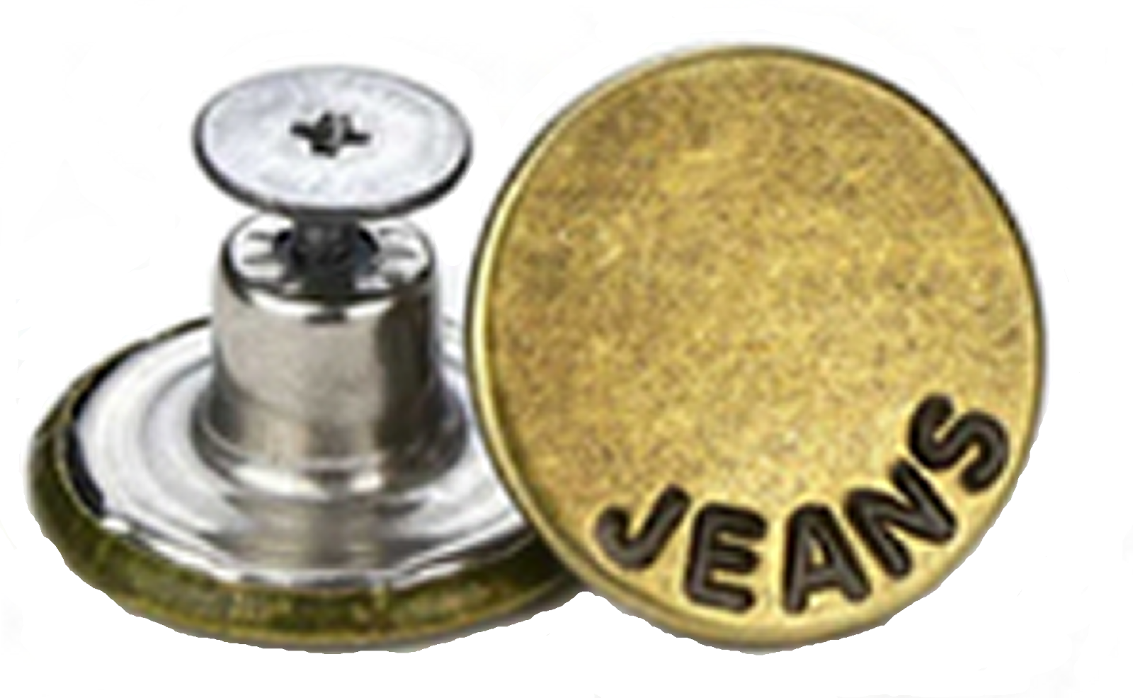 Screw together Jeans Tack Button, Stud Rivet NO-SEW 17mm Replacement ...