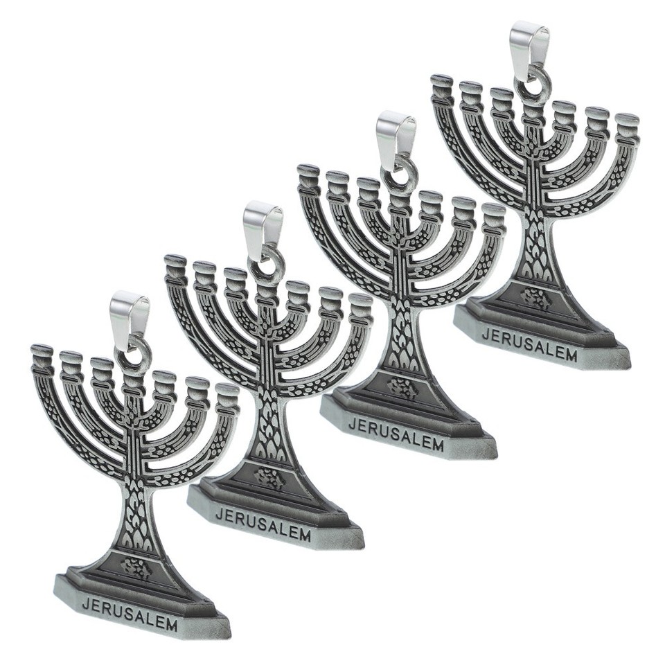 4pcs Charm for Bracelets and Necklaces Retro Jewish Symbol Pendant ...