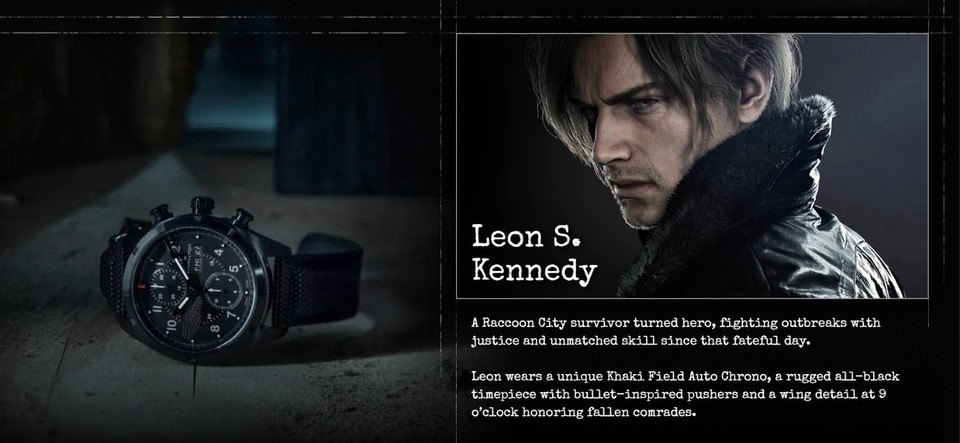 HAMILTON Resident Evil Requiem Leon Khaki Field Auto Chrono Watch ...
