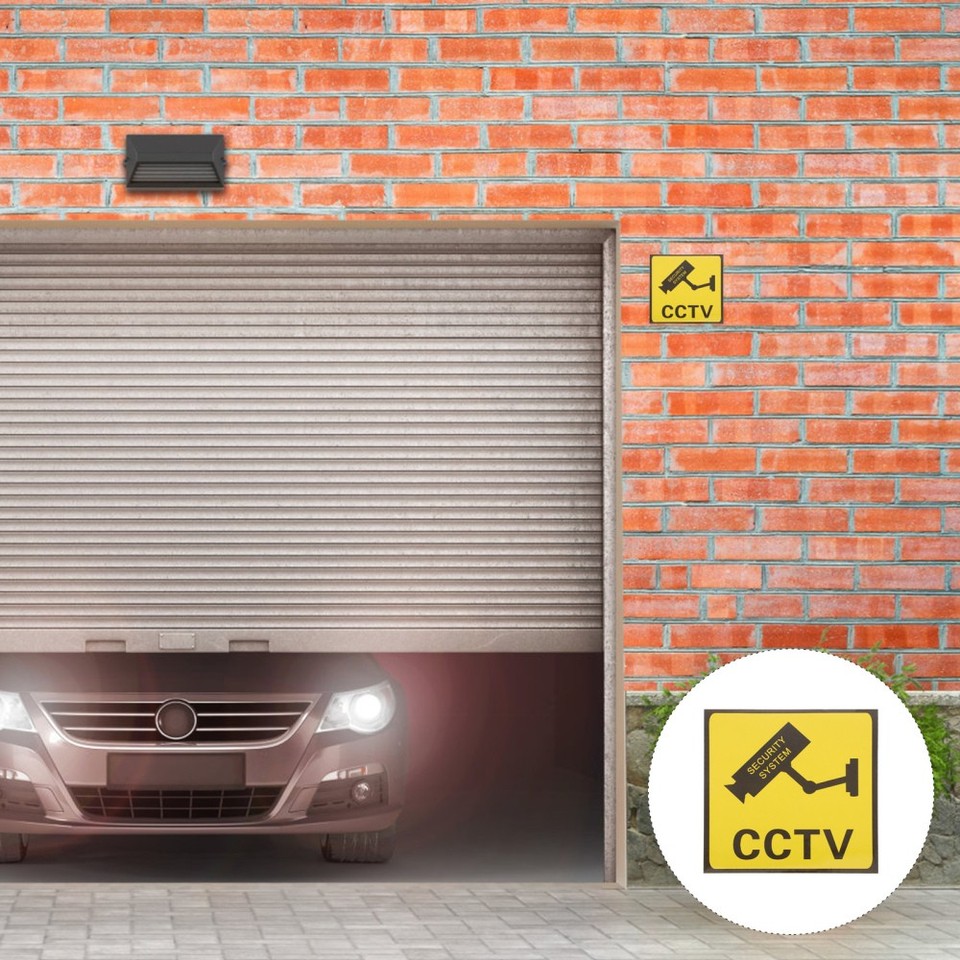 10 Pcs Camera Monitoring Warning Sign Cctv Window Sticker inside Decal ...