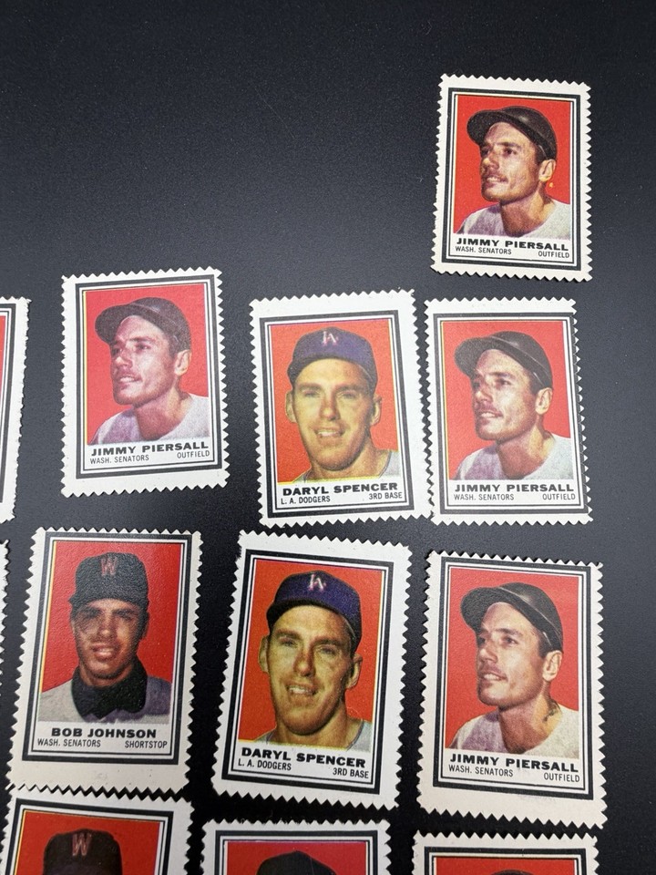 Lot of (21) Vintage 1962 Topps Baseball Stamps EX/NM Piersall, Minoso ...