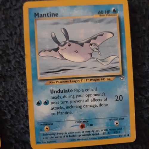 Mantine Neo Genesis Set 63/111 Pokemon Cards | eBay