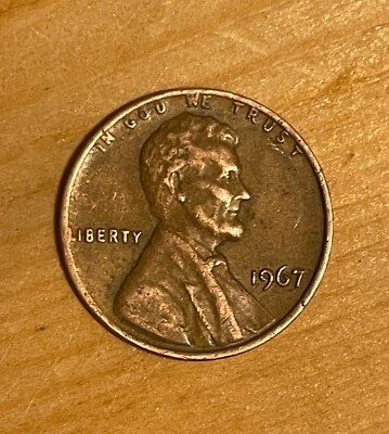 Rare ~ 1967 Lincoln Penny No Mint Mark Error "L" and "WE TRUST" On Rim ...