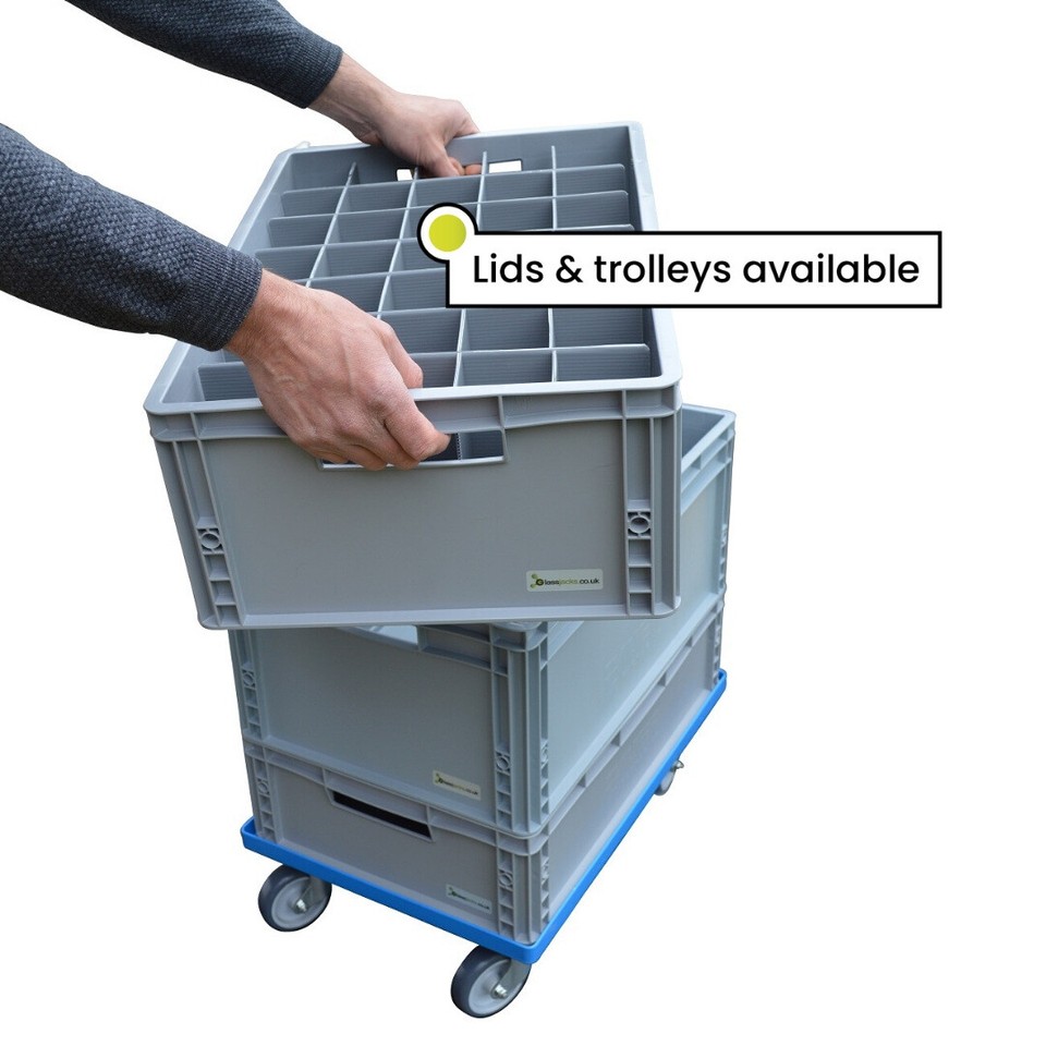 Glassware Storage Crates for Champagne Flutes, Wine Glasses, Pints and ...