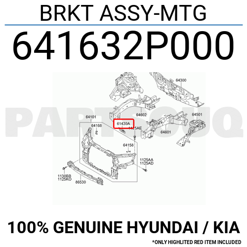 641632P000 Genuine Hyundai / KIA BRKT ASSY-MTG | eBay