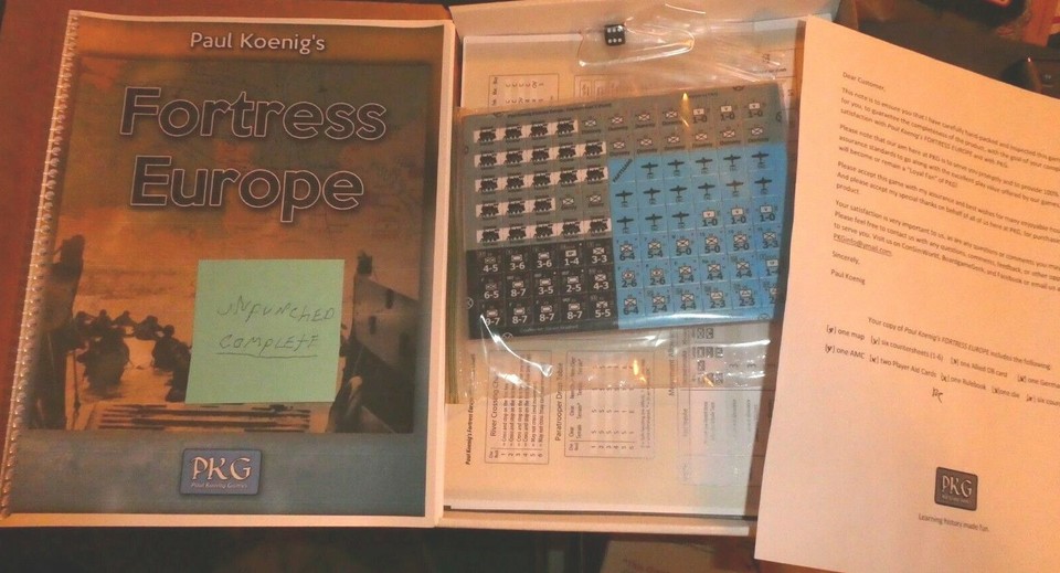 Paul Koenig Wargame Paul Koenig's Fortress Europe (1st Ed) NEW ...