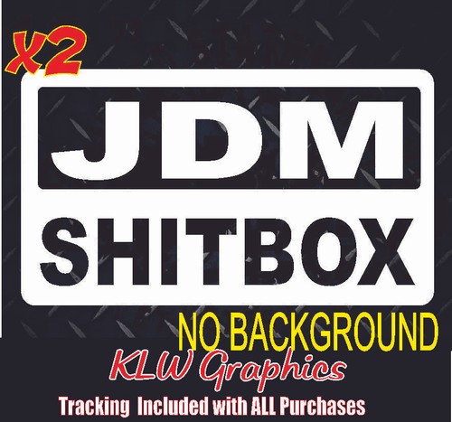 2 JDM Shitbox Decal Sticker Certified Lower JAP CAR Turbo Diesel Funny ...
