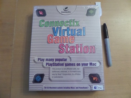 NEW Connectix Virtual Game Station COMPLETE BIG BOX MAC PLAYSTATION PS1 ...