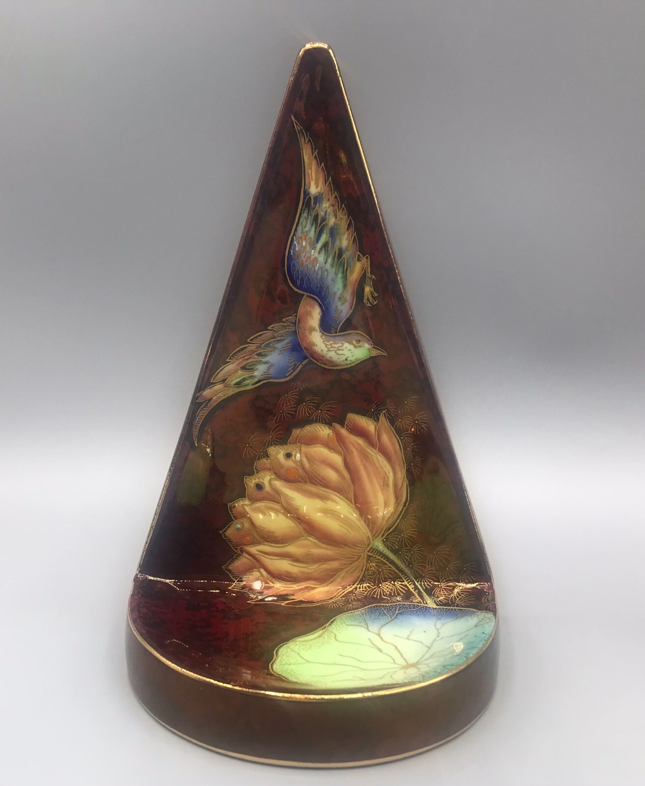 Rare Carlton Ware 'Crested Bird & Water Lily' Pattern (#3530) Bookends ...