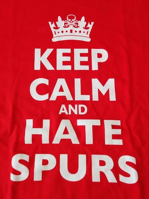 NWOT Keep Calm And Hate Spurs Anti Tottenham Hotspur Arsenal Soccer Red ...
