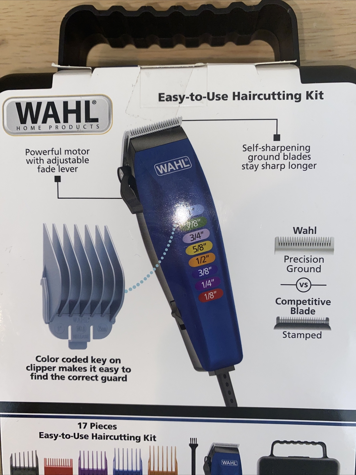 Wahl Color Code 17pc Professional Hair Clippers Trimmers Complete Kit ...