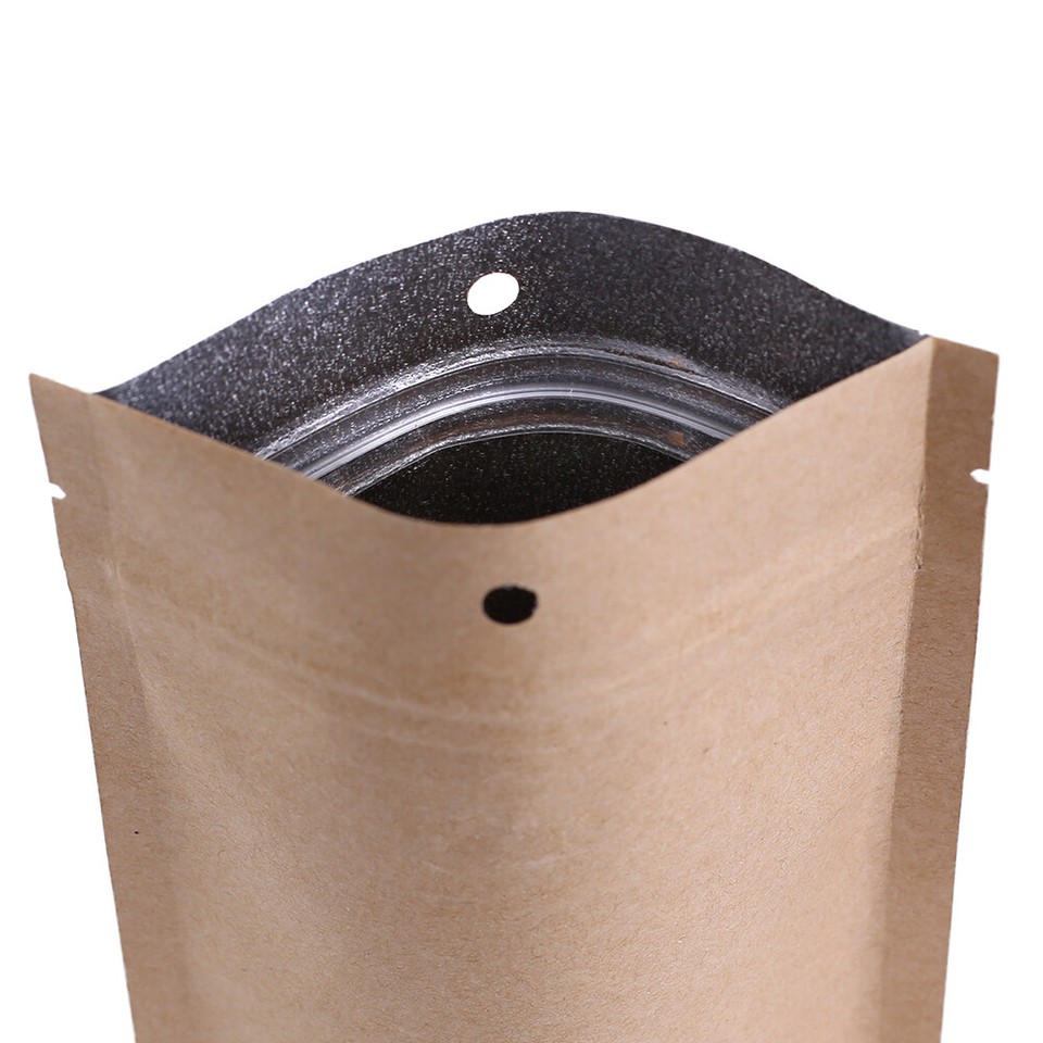 100x Thick Kraft Paper Composite Zipper Seal Bags 4x6in (Free 2-Day ...