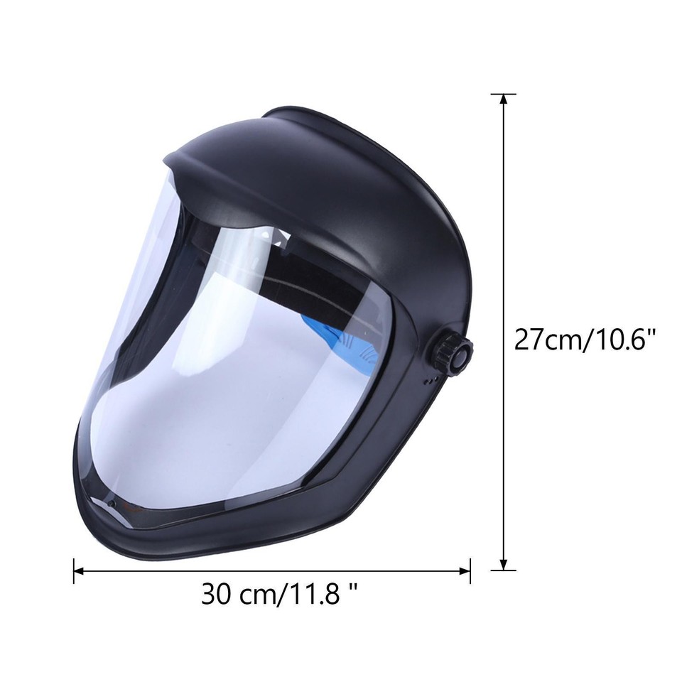 Face Shield Helmet Mask w/Clear Visor Anti Fog Protective Cover Safety ...