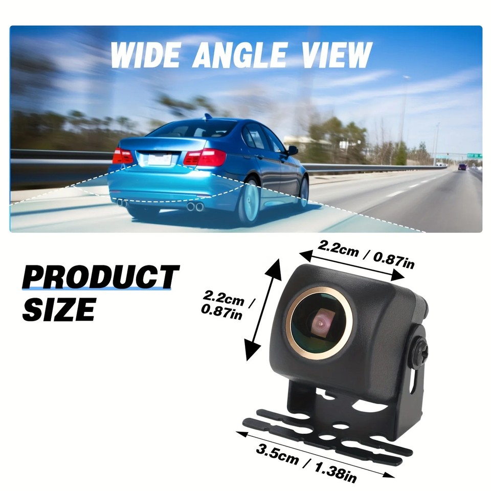 1080P AHD Backup Rearview Reverse Camera with Fisheye Gold Lens,170 ...