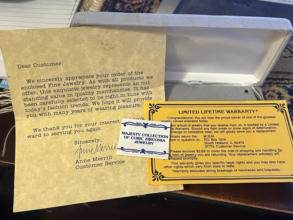 NEW Vtg 1980s Majesty Collection Zirconia Textured Chain Necklace Gold ...