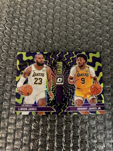 2024-25 Panini Optic Optical Illusions #2 Prizm LeBron James & Bronny ...