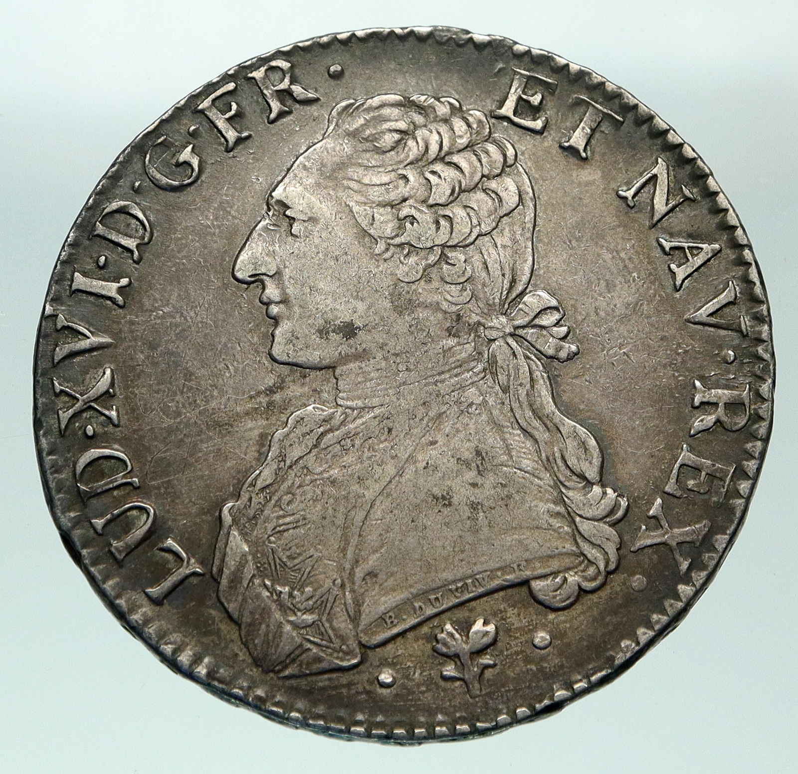 1787 L FRANCE King LOUIS XVI Large Silver Antique OLD French ECU Coin ...